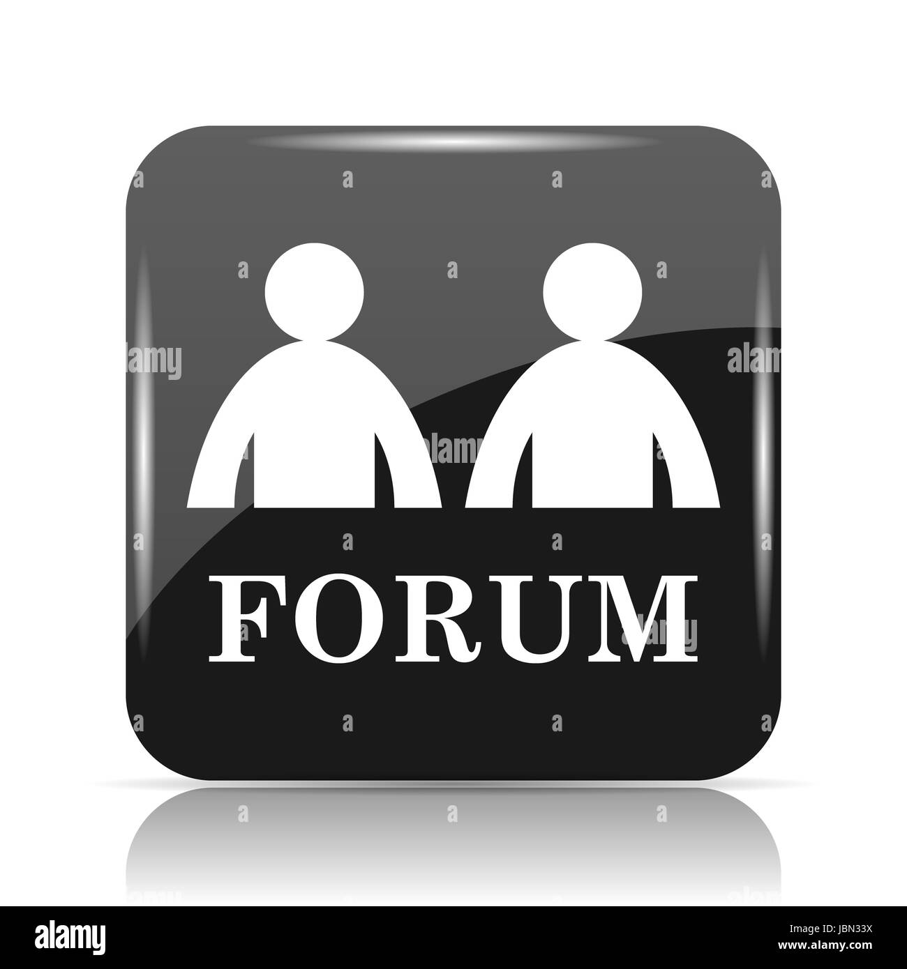 Forum icon. Internet button on white background Stock Photo - Alamy