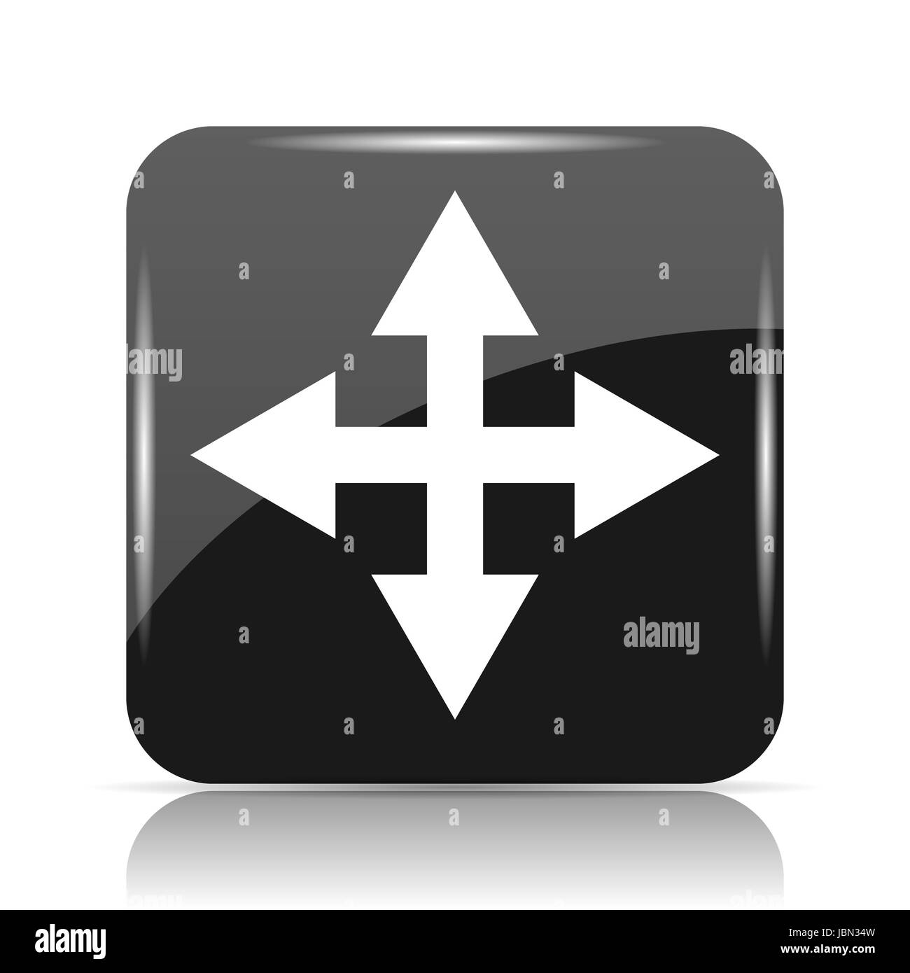 Full screen icon. Internet button on white background Stock Photo - Alamy