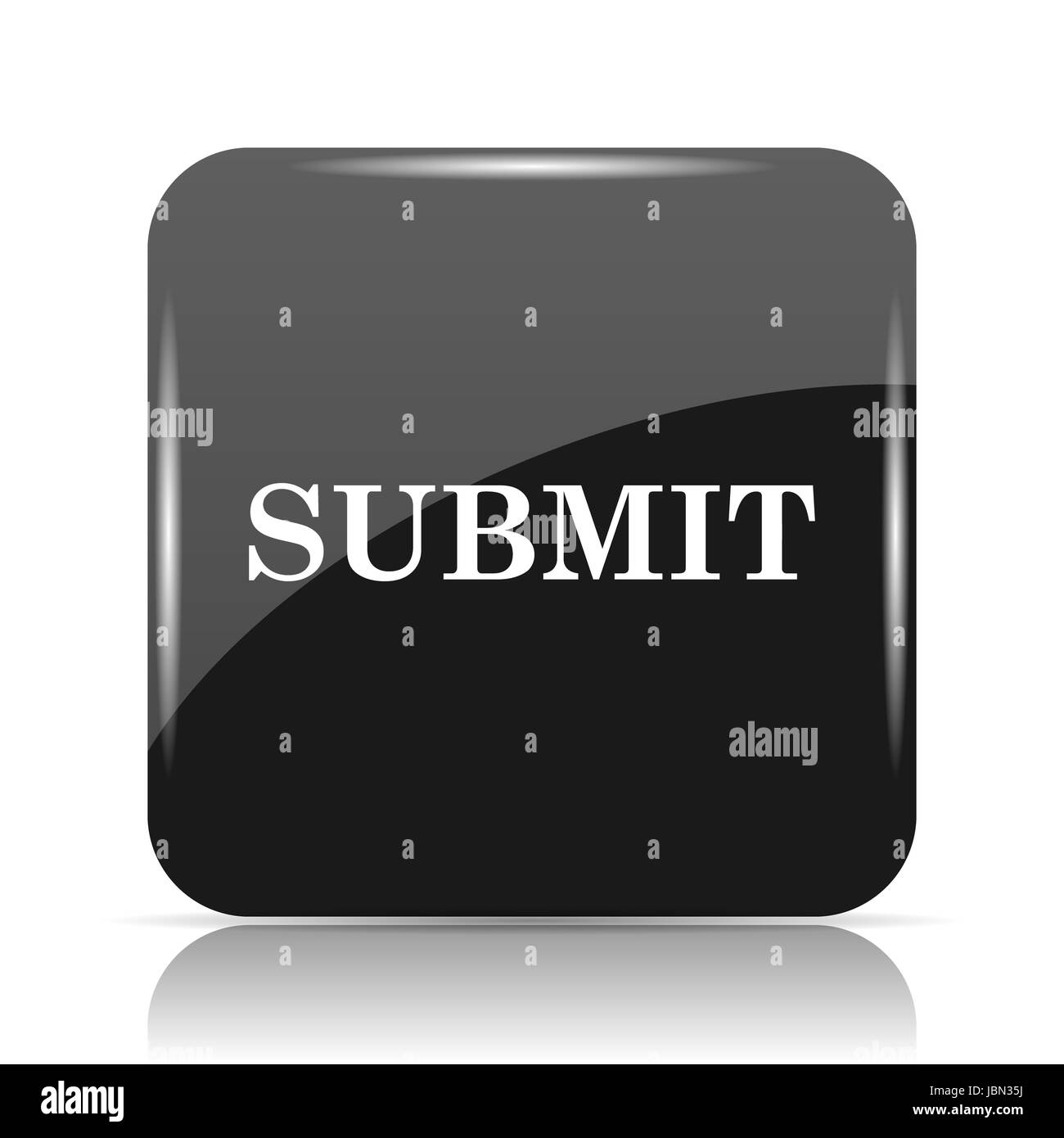 Submit icon. Internet button on white background Stock Photo - Alamy