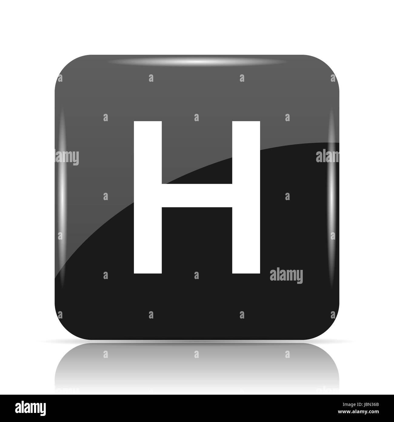 Hospital icon. Internet button on white background Stock Photo - Alamy