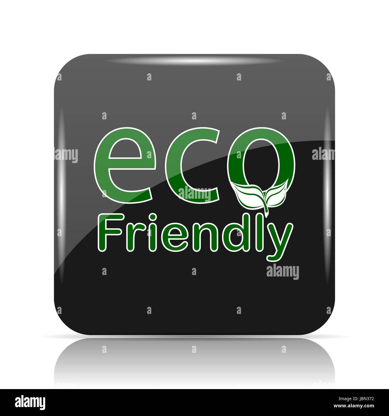 Eco Friendly icon. Internet button on white background Stock Photo - Alamy