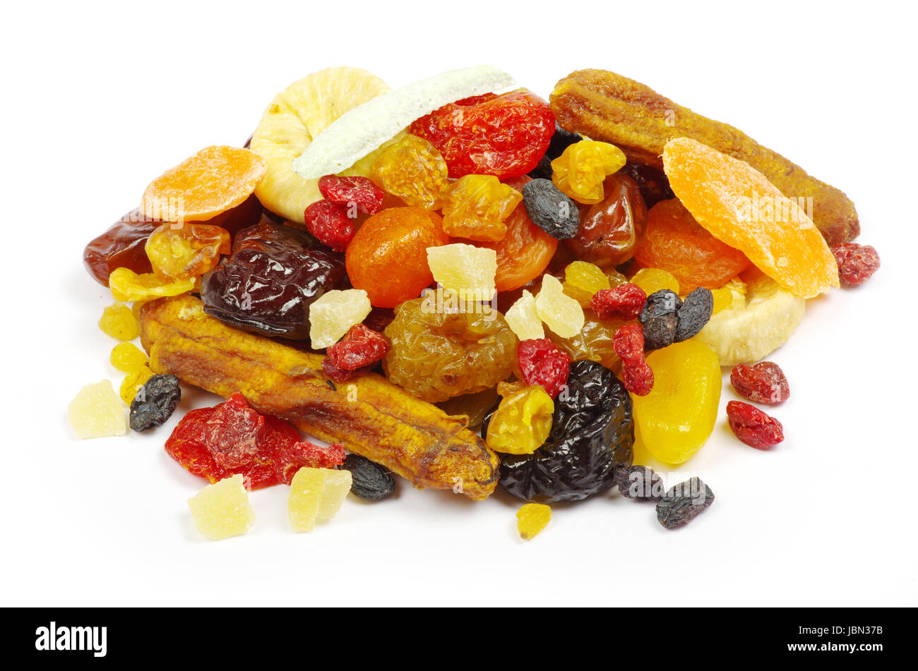 mix dried fruits collection on white Stock Photo - Alamy