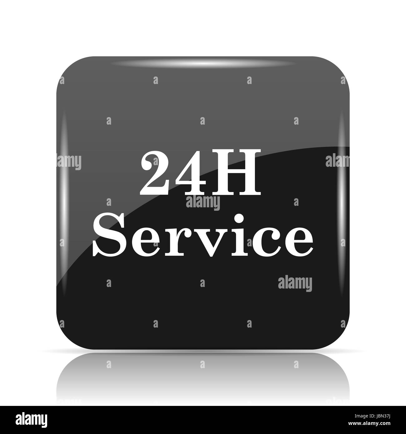 24H Service icon. Internet button on white background Stock Photo - Alamy