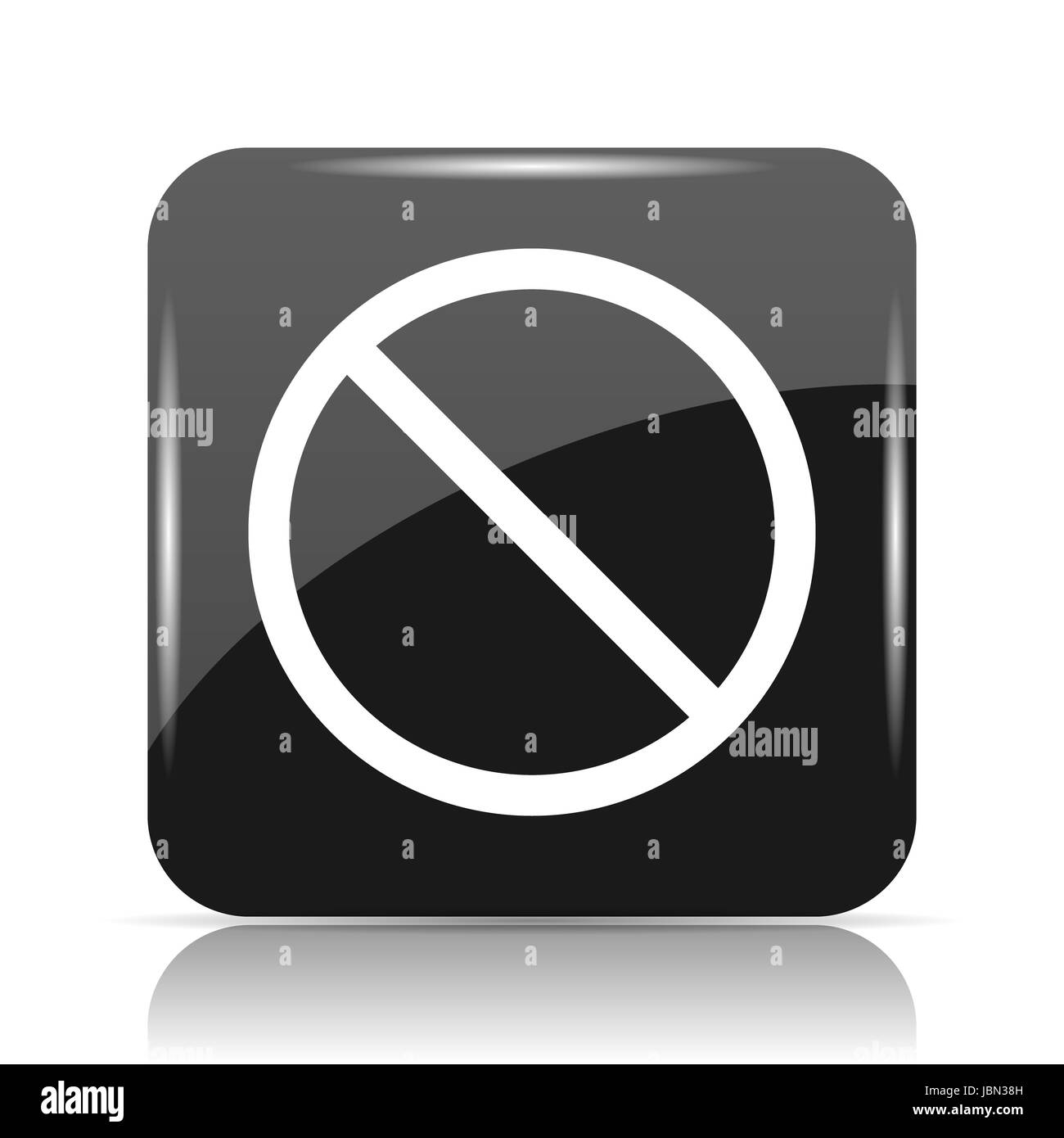 Forbidden icon. Internet button on white background Stock Photo - Alamy
