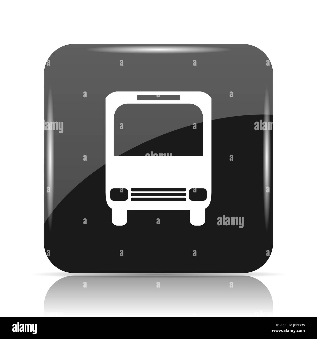 Bus icon. Internet button on white background Stock Photo - Alamy