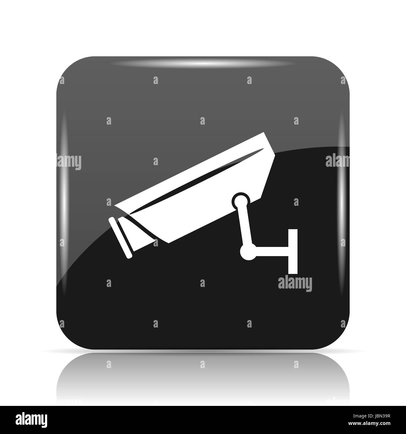 Surveillance camera icon. Internet button on white background Stock ...