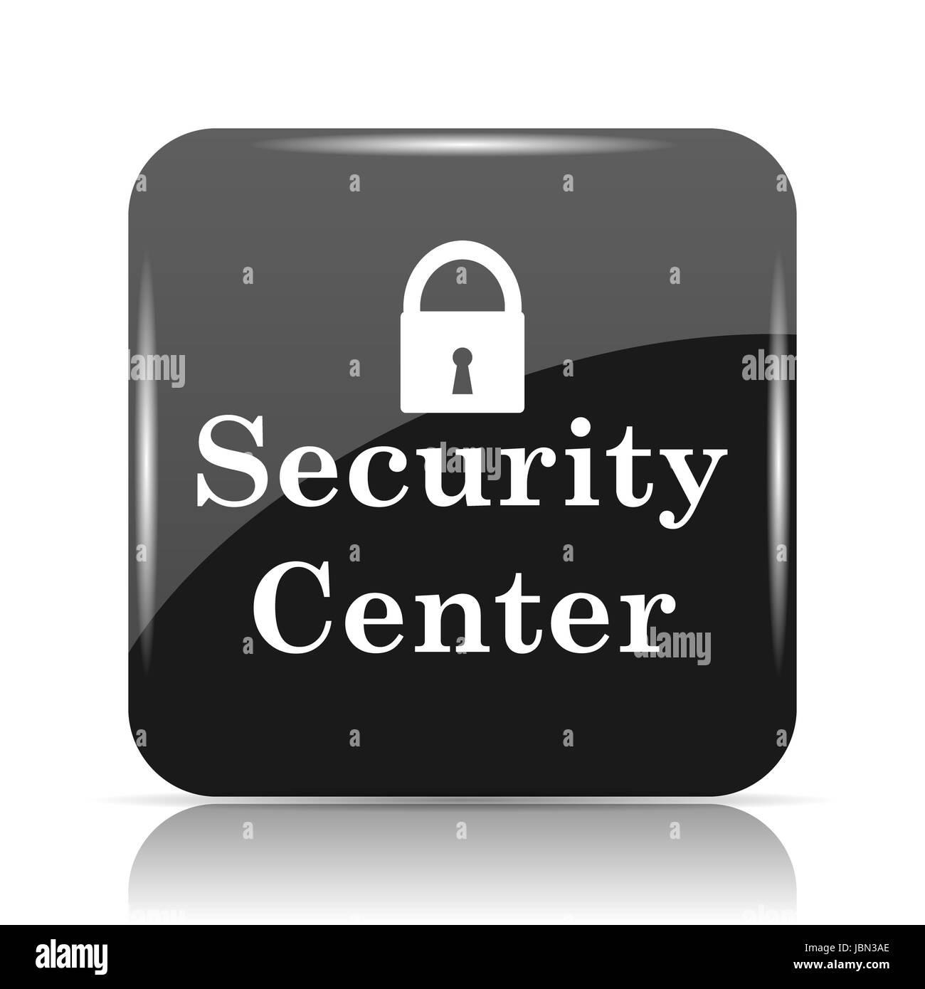 Security center icon. Internet button on white background Stock Photo ...