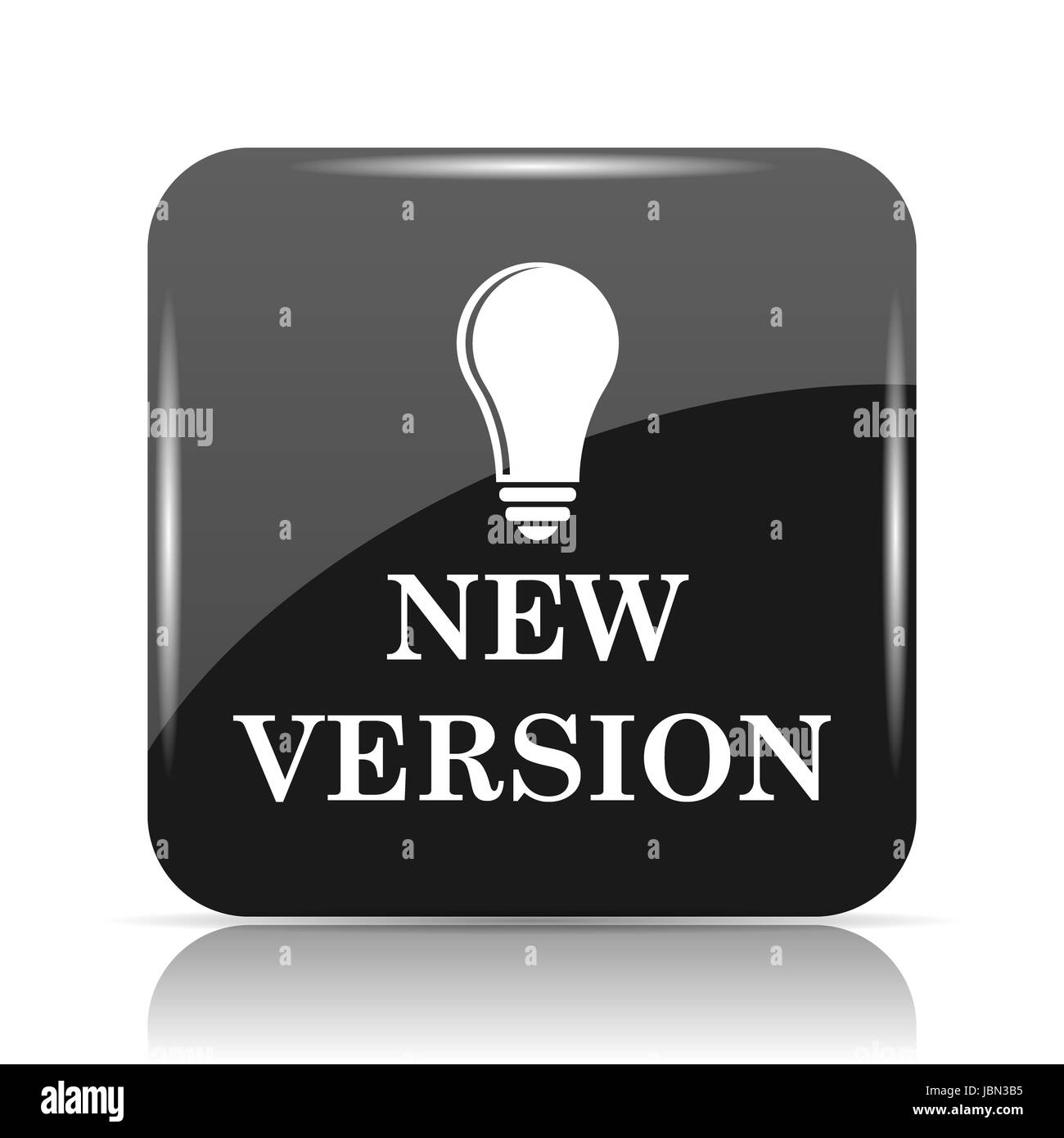 New version icon. Internet button on white background Stock Photo - Alamy