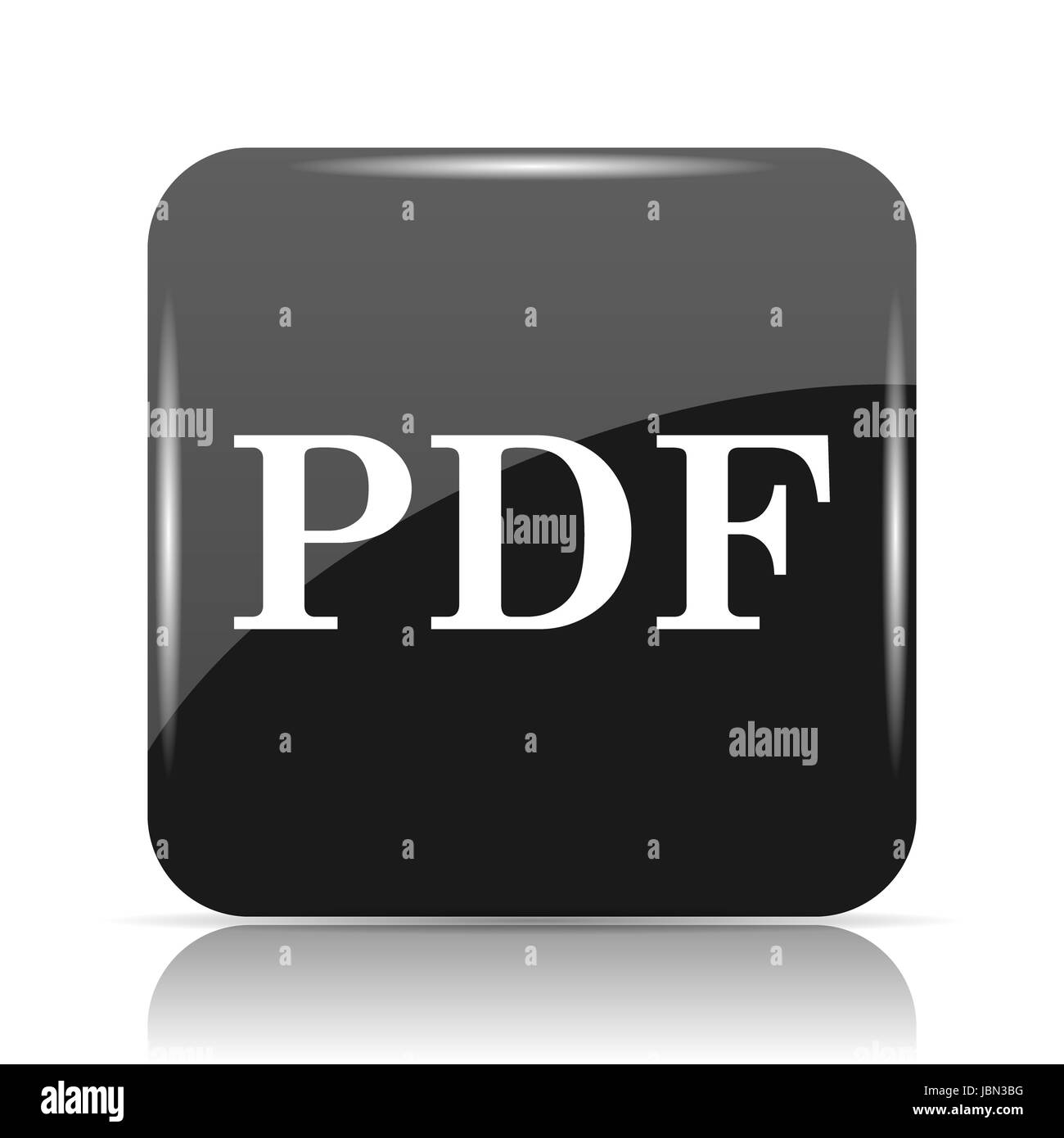 PDF icon. Internet button on white background Stock Photo - Alamy