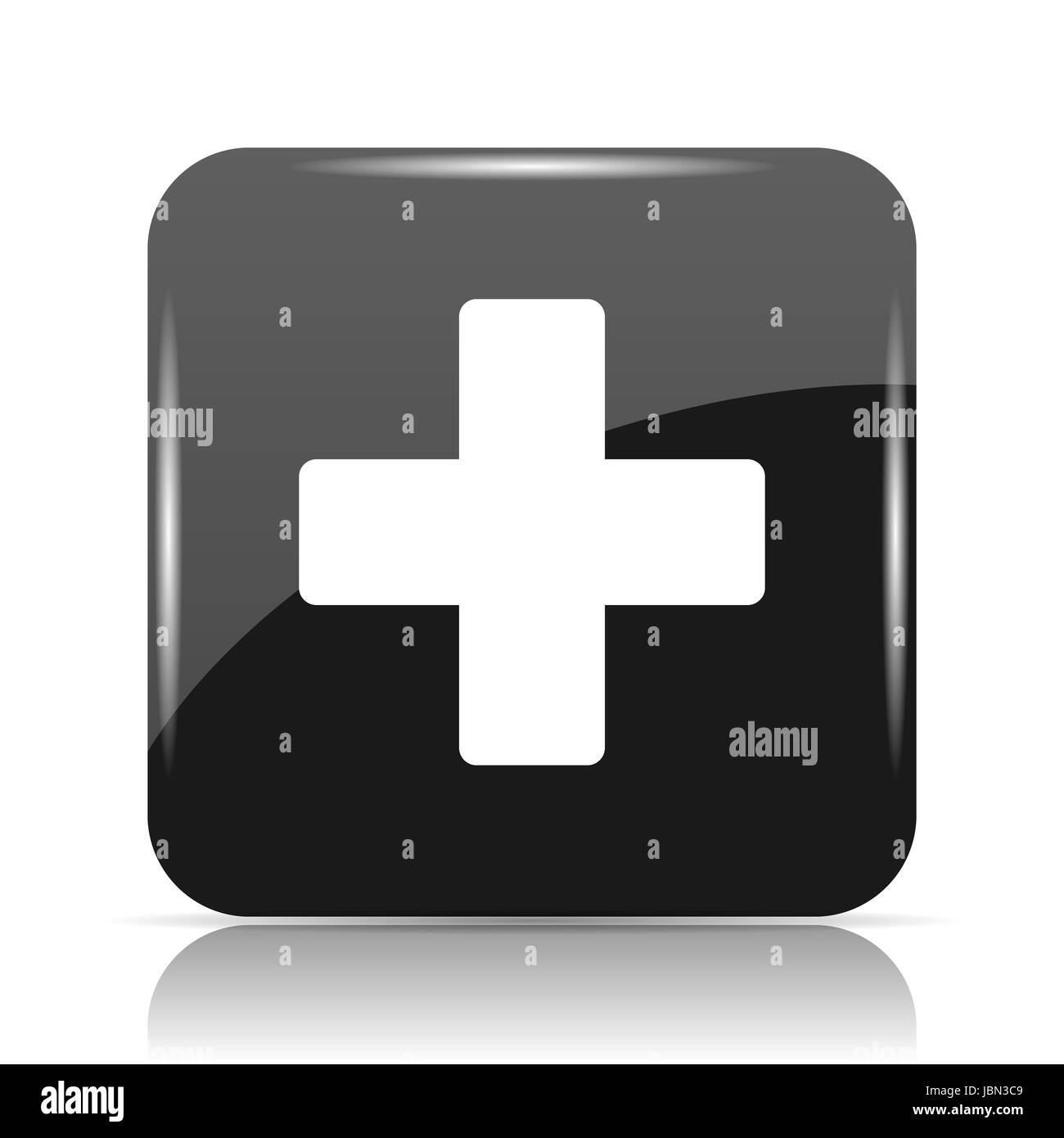 Medical cross icon. Internet button on white background Stock Photo - Alamy