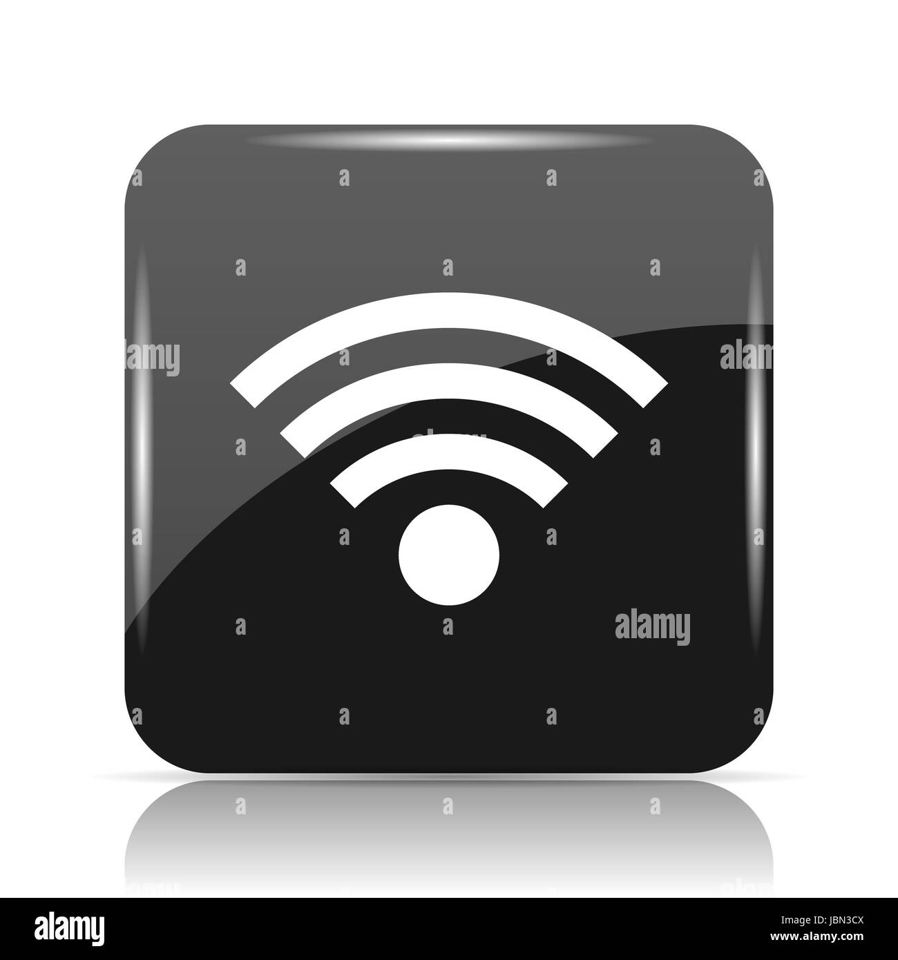 Wireless sign icon. Internet button on white background Stock Photo - Alamy