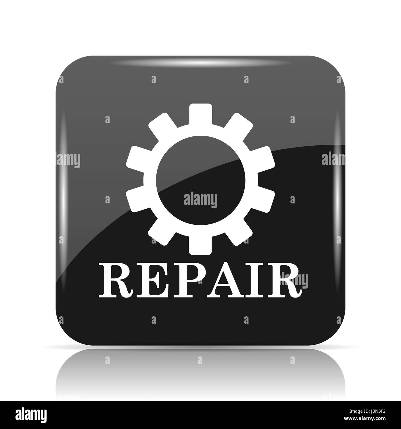 Repair icon. Internet button on white background Stock Photo - Alamy