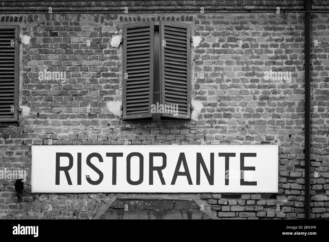 Tuscany, Italy. Italian restaurant sign on an old wall Stock Photo - Alamy