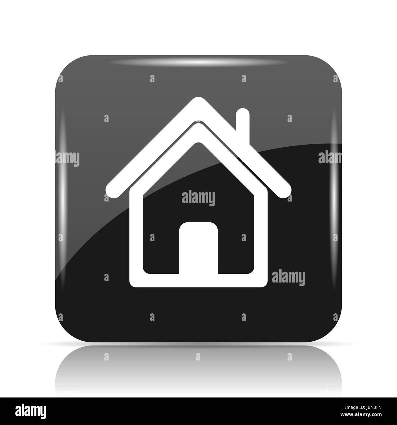 Home icon. Internet button on white background Stock Photo - Alamy