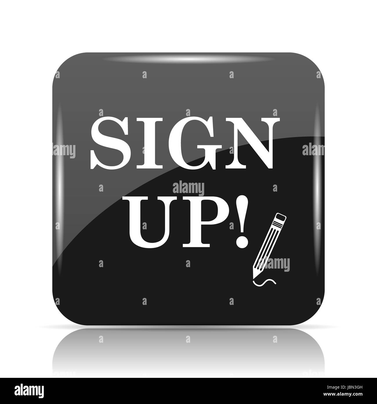 Sign up icon. Internet button on white background Stock Photo - Alamy