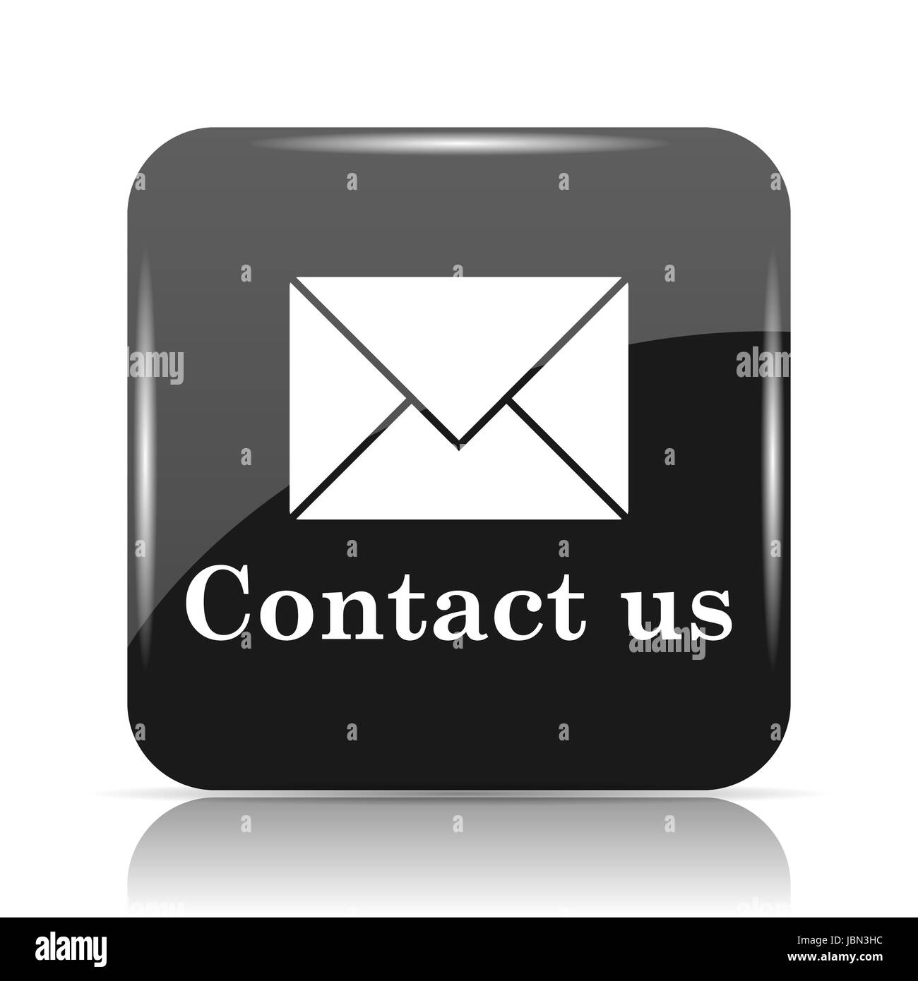 Contact us icon. Internet button on white background Stock Photo - Alamy