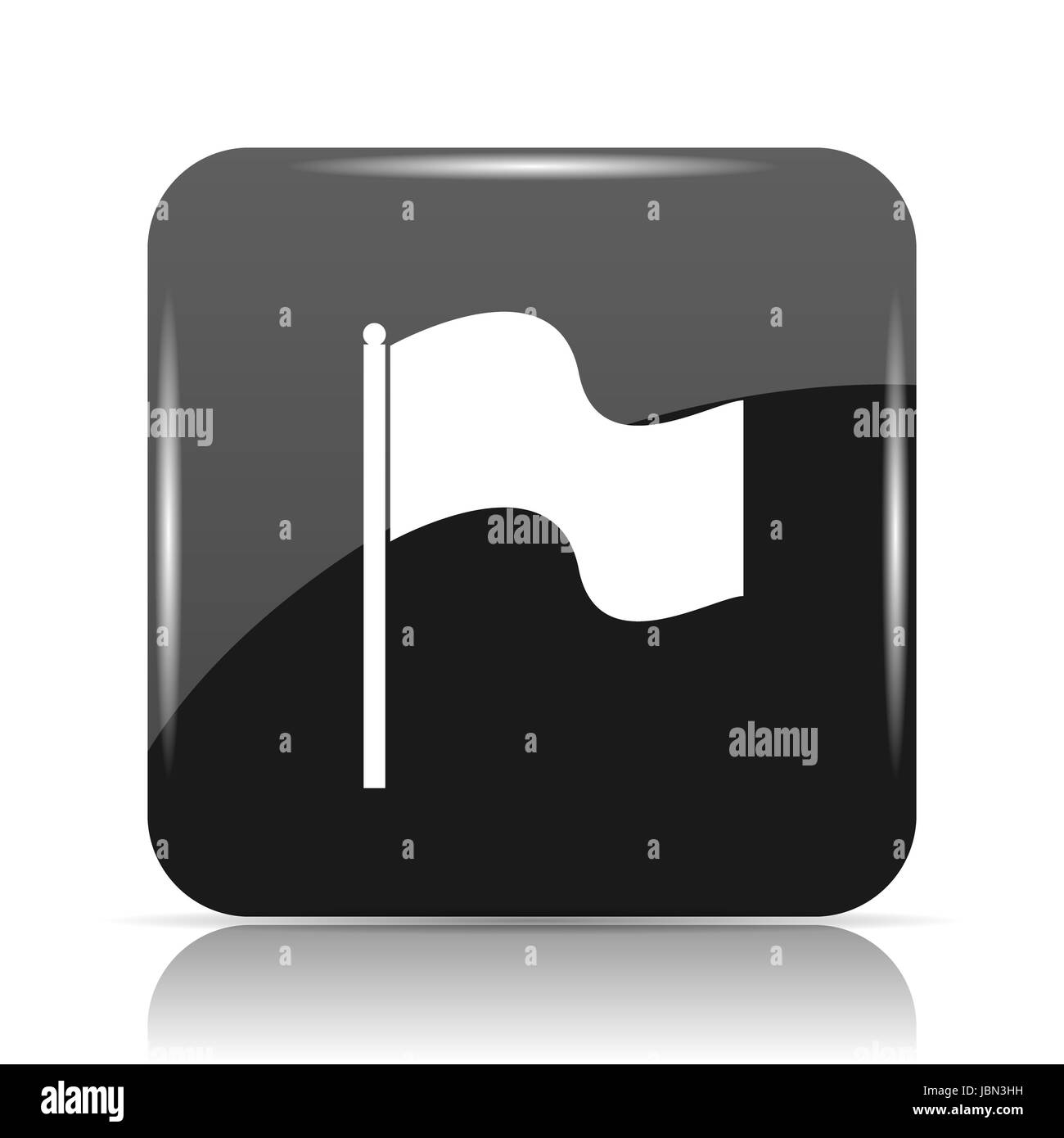 Flag icon. Internet button on white background Stock Photo - Alamy