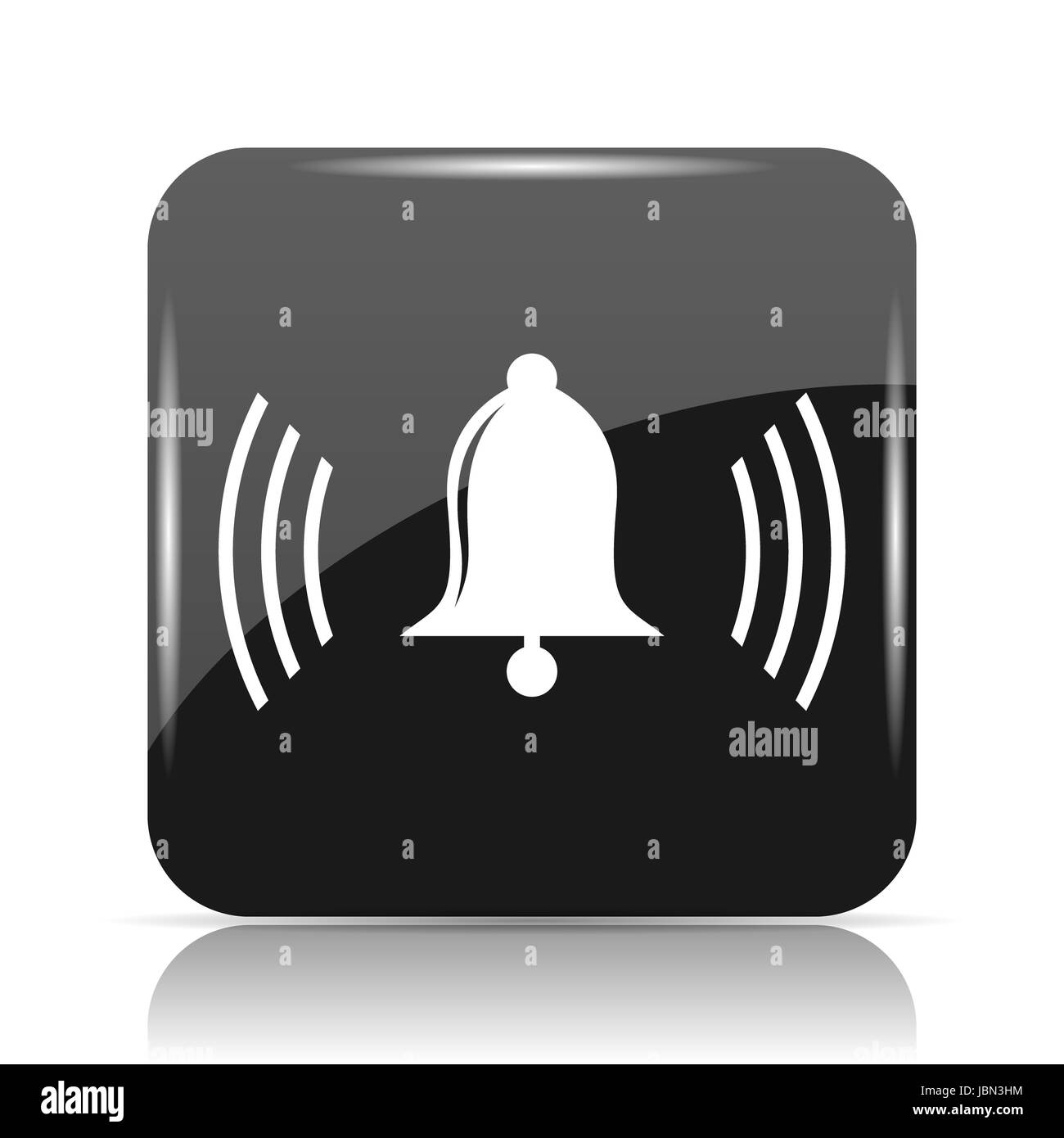 Bell icon. Internet button on white background Stock Photo - Alamy