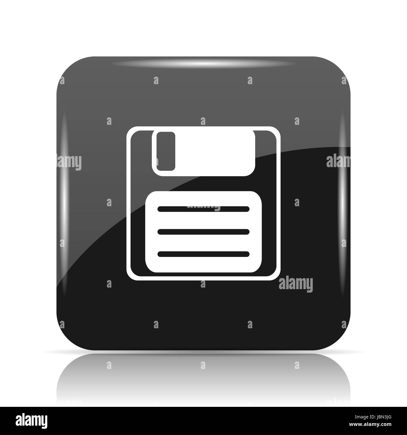 Save icon. Internet button on white background Stock Photo - Alamy