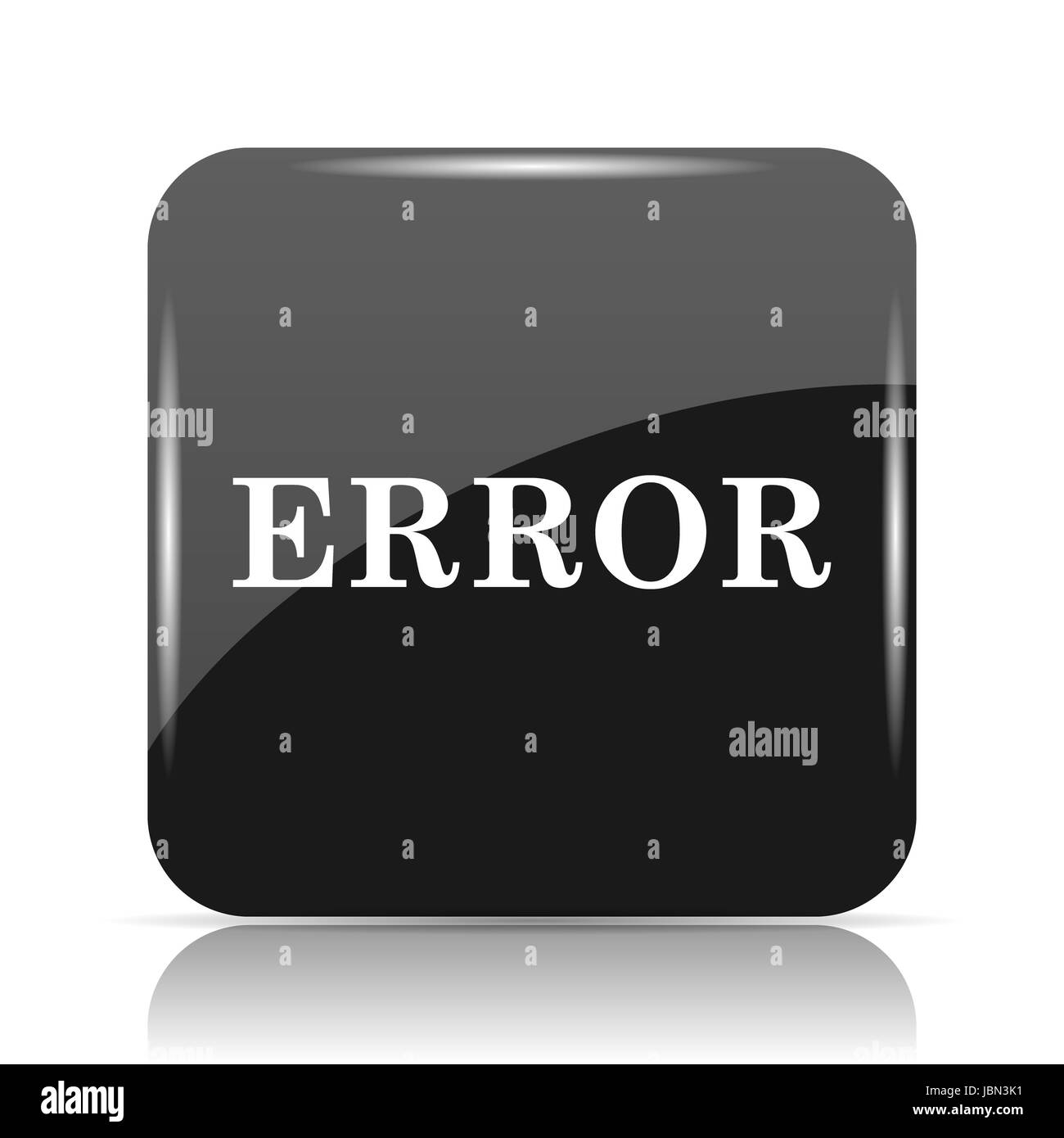 error icon. Internet button on white background Stock Photo - Alamy