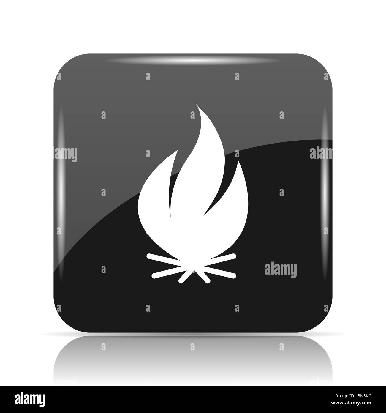 Fire icon. Internet button on white background Stock Photo - Alamy