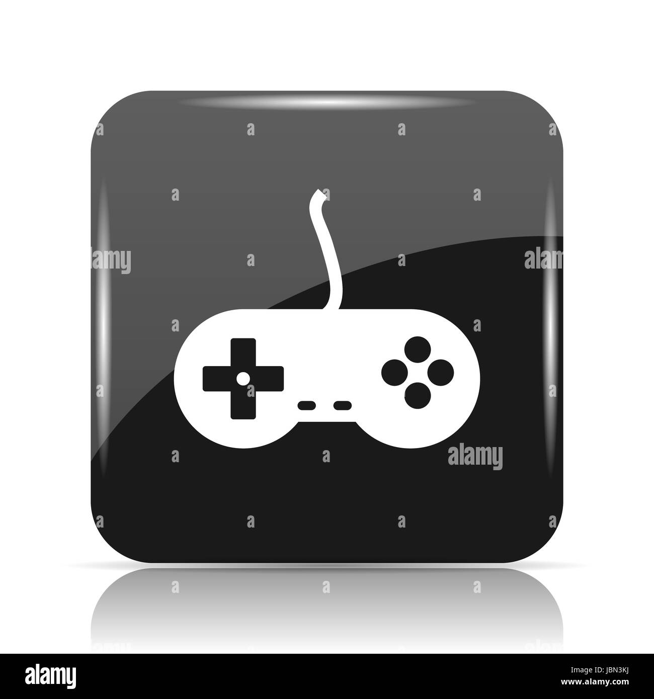 Black gamepad icon isolated on Cut Out Stock Images & Pictures - Alamy