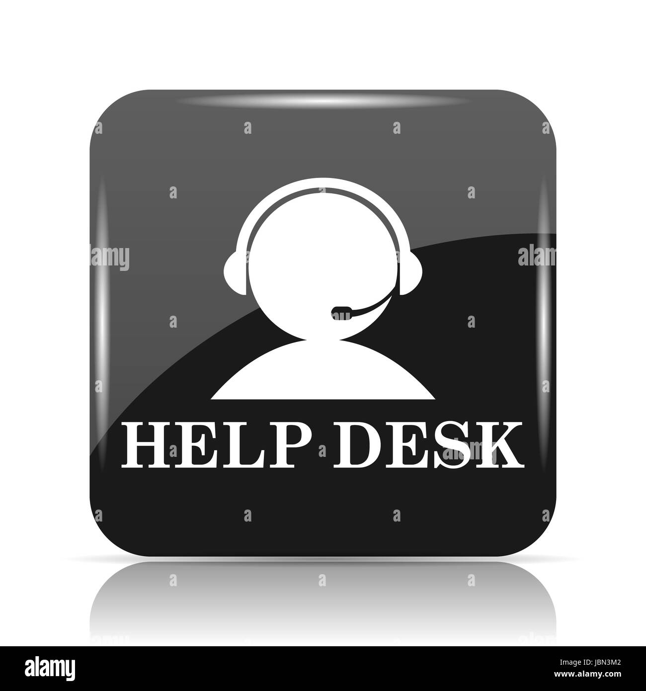 Helpdesk icon. Internet button on white background Stock Photo - Alamy