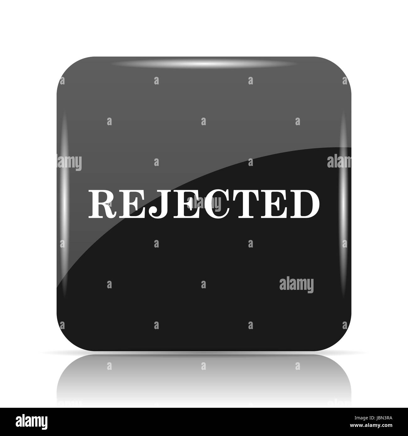 Rejected icon. Internet button on white background Stock Photo - Alamy