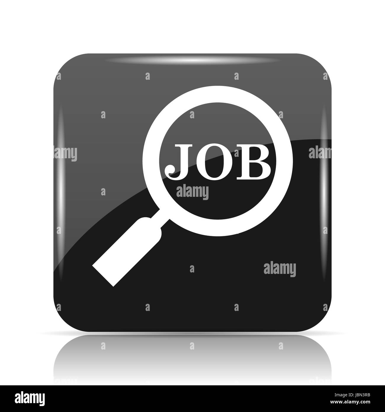 Search for job icon. Internet button on white background Stock Photo ...