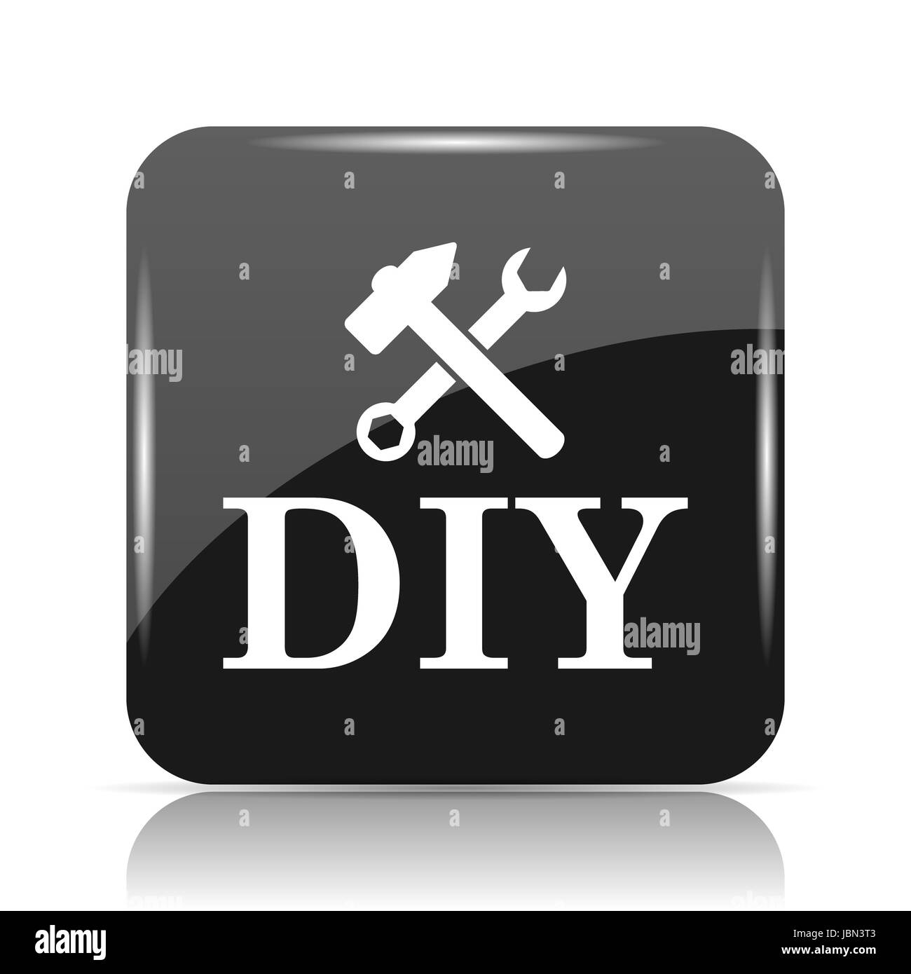 DIY icon. Internet button on white background Stock Photo - Alamy