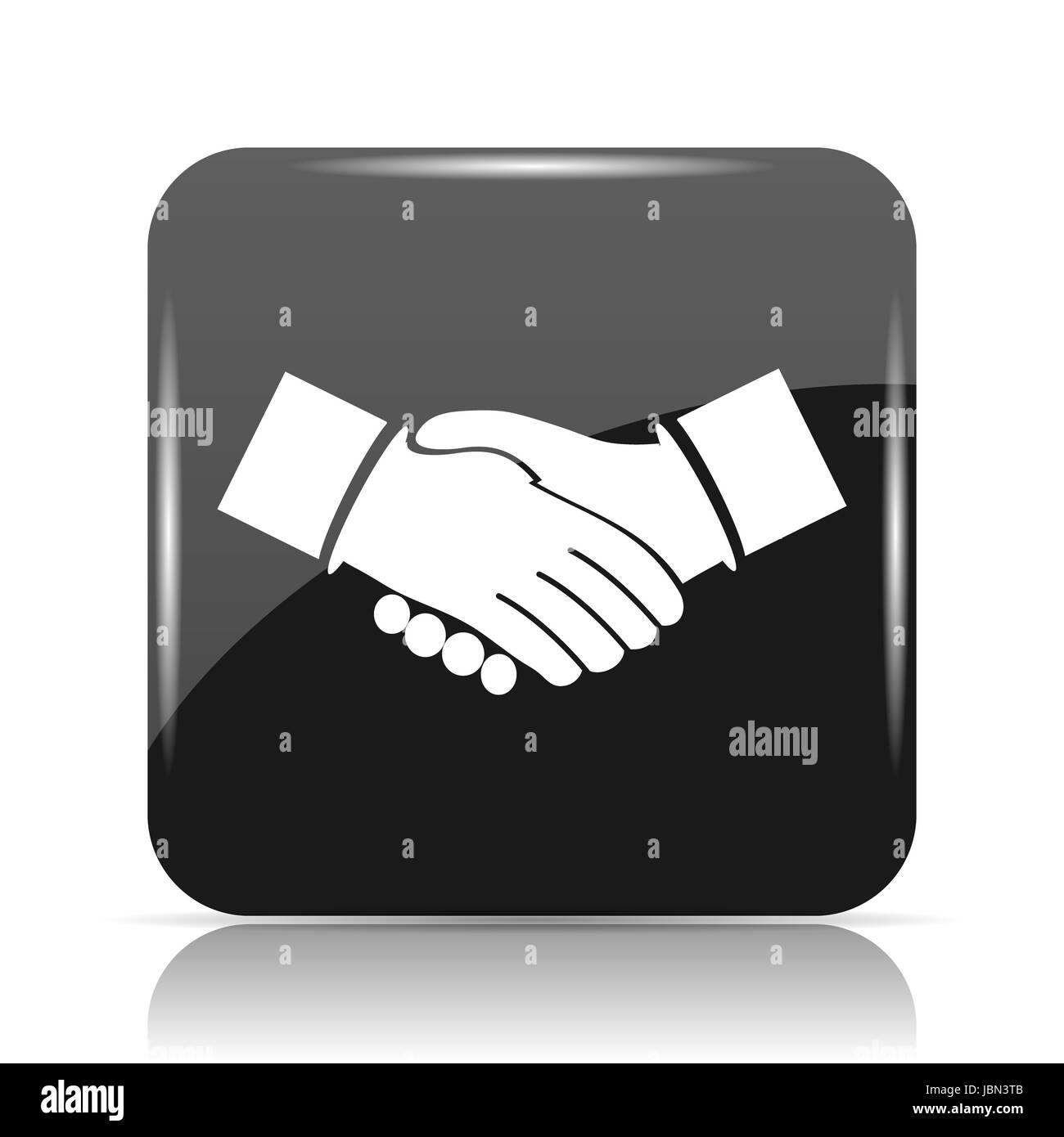 Agreement icon. Internet button on white background Stock Photo - Alamy
