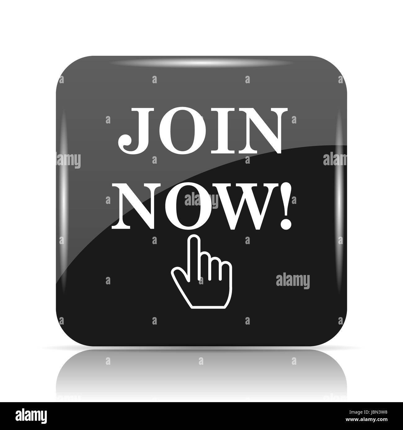 Join now icon. Internet button on white background Stock Photo - Alamy