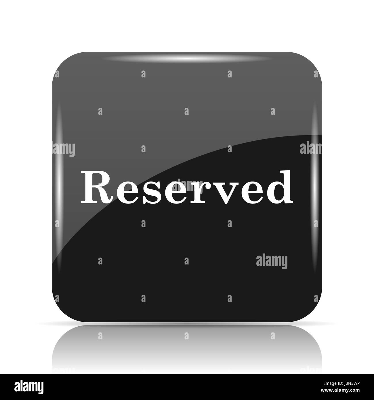 Reserved icon. Internet button on white background Stock Photo - Alamy