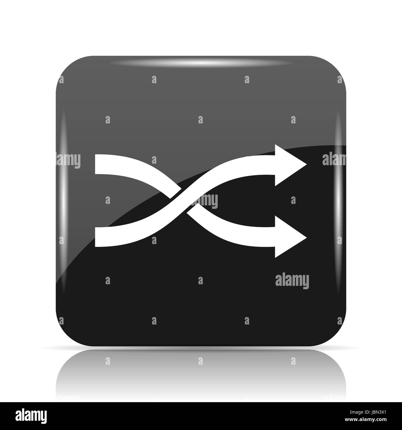 Shuffle icon. Internet button on white background Stock Photo - Alamy