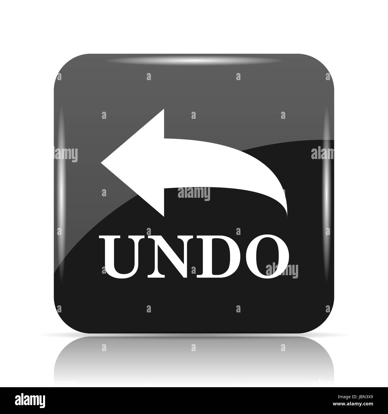 Undo icon. Internet button on white background Stock Photo - Alamy