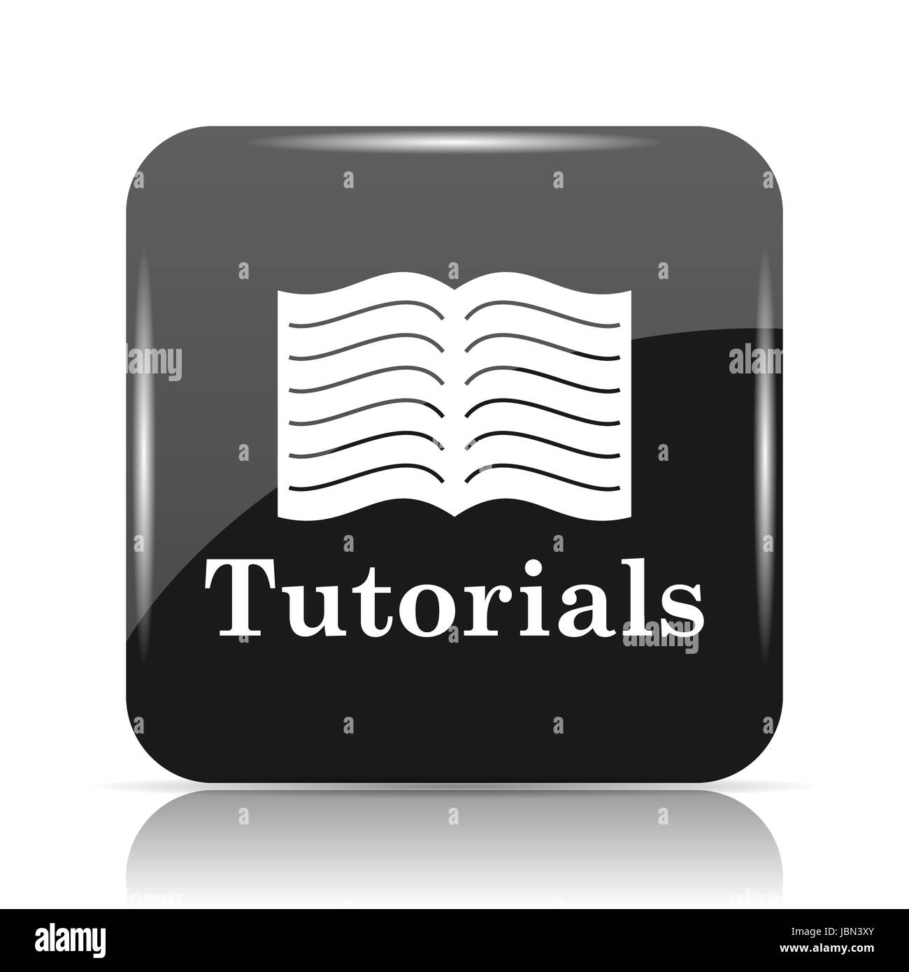Tutorials icon. Internet button on white background Stock Photo - Alamy