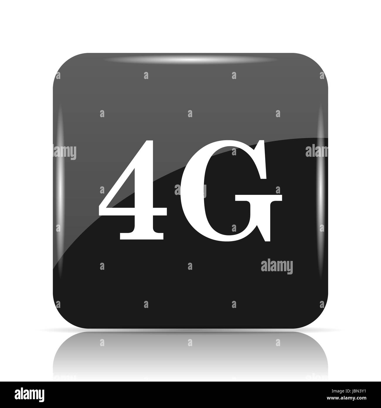 4G icon. Internet button on white background Stock Photo - Alamy