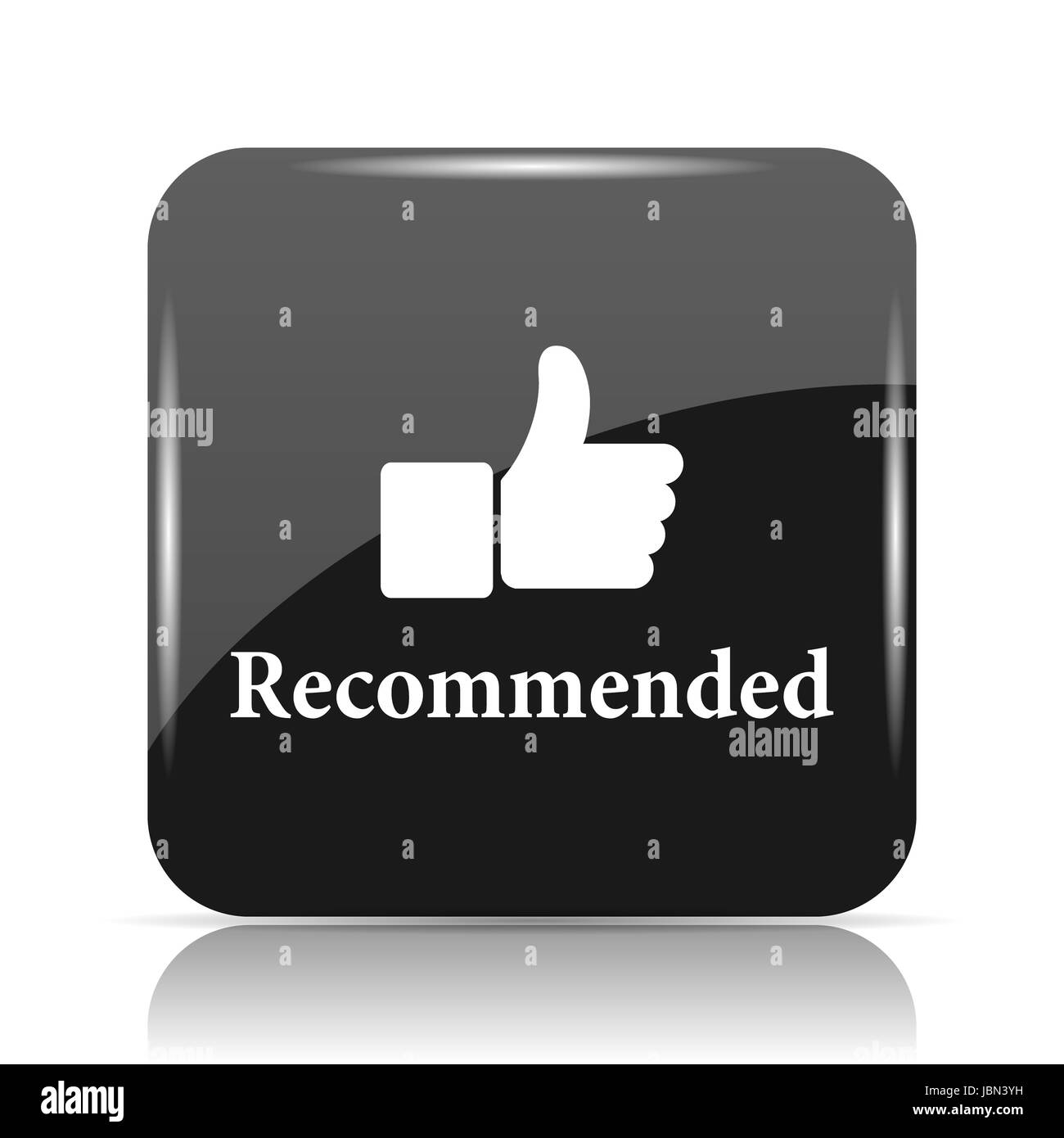 Recommended icon. Internet button on white background Stock Photo - Alamy