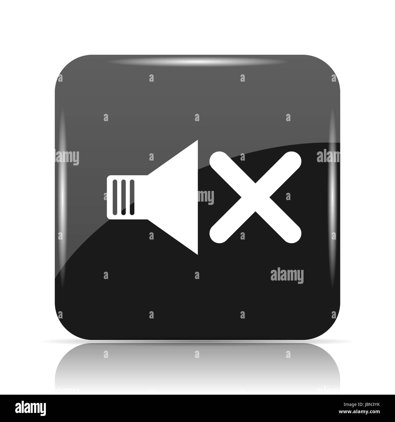 No sound icon. Internet button on white background Stock Photo - Alamy