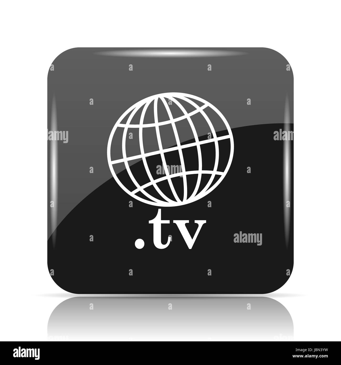 .tv icon. Internet button on white background Stock Photo - Alamy