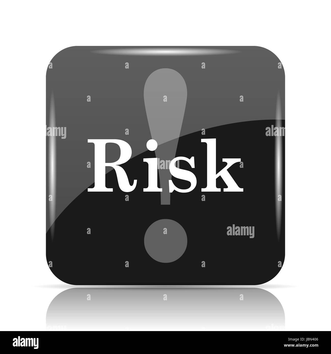 Risk icon. Internet button on white background Stock Photo - Alamy