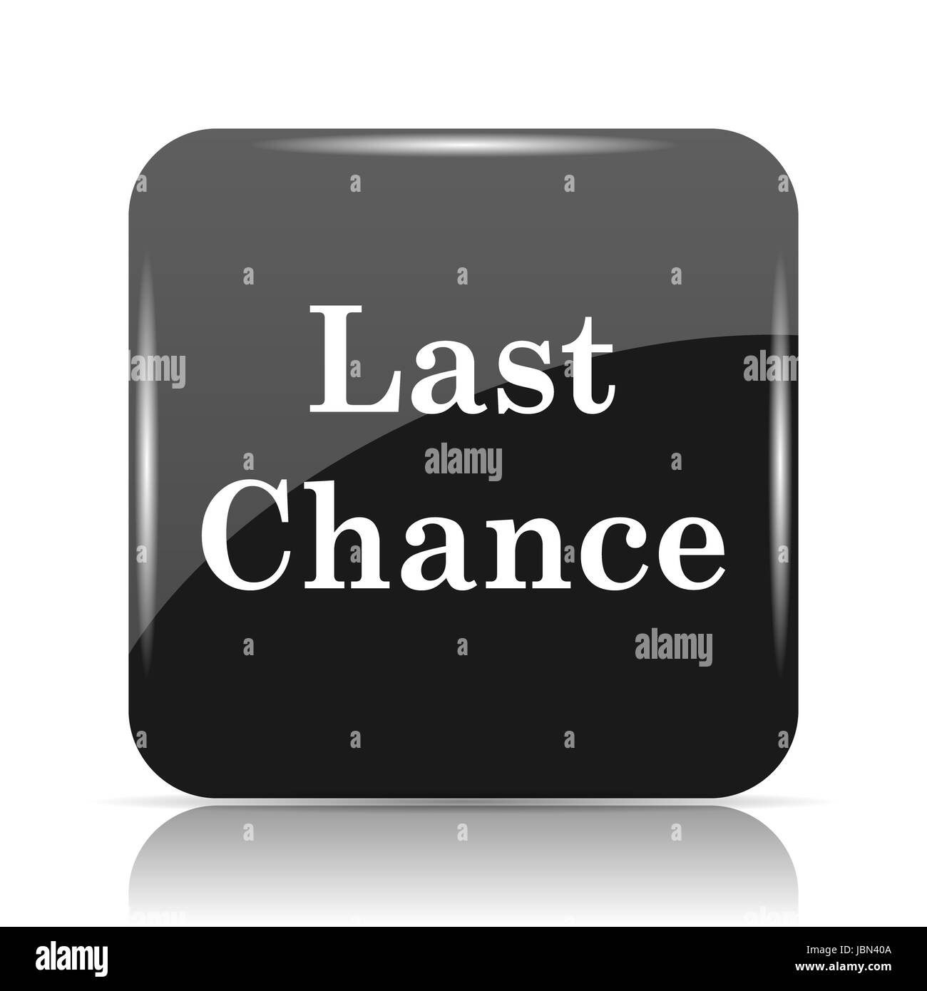 Last chance icon. Internet button on white background Stock Photo - Alamy