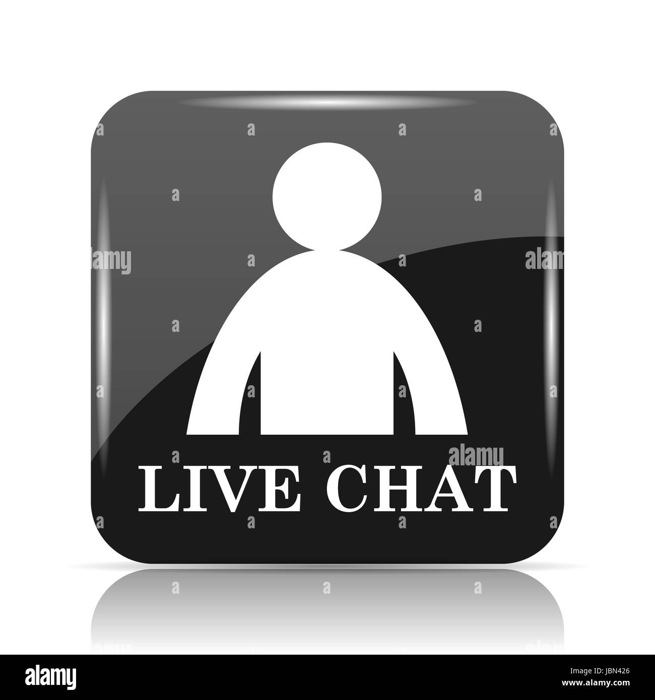 Live chat icon black website hi-res stock photography and images - Alamy
