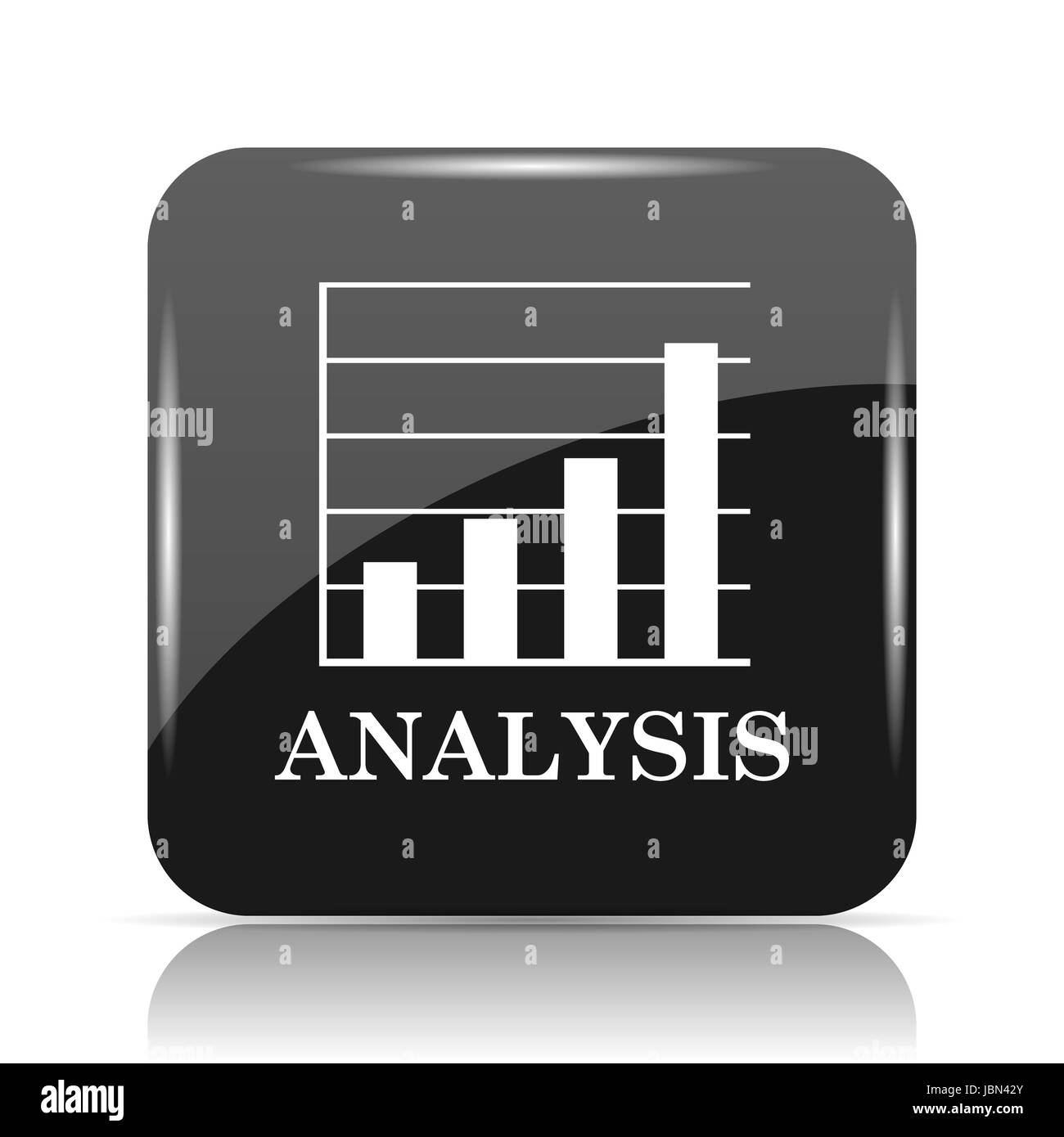 Analysis icon. Internet button on white background Stock Photo - Alamy
