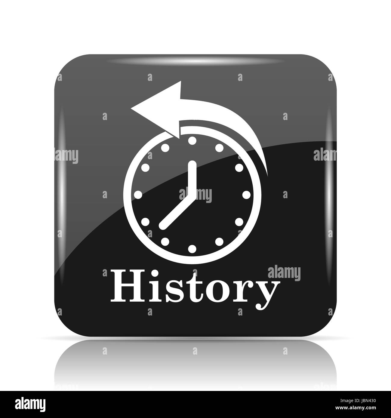 History icon. Internet button on white background Stock Photo - Alamy