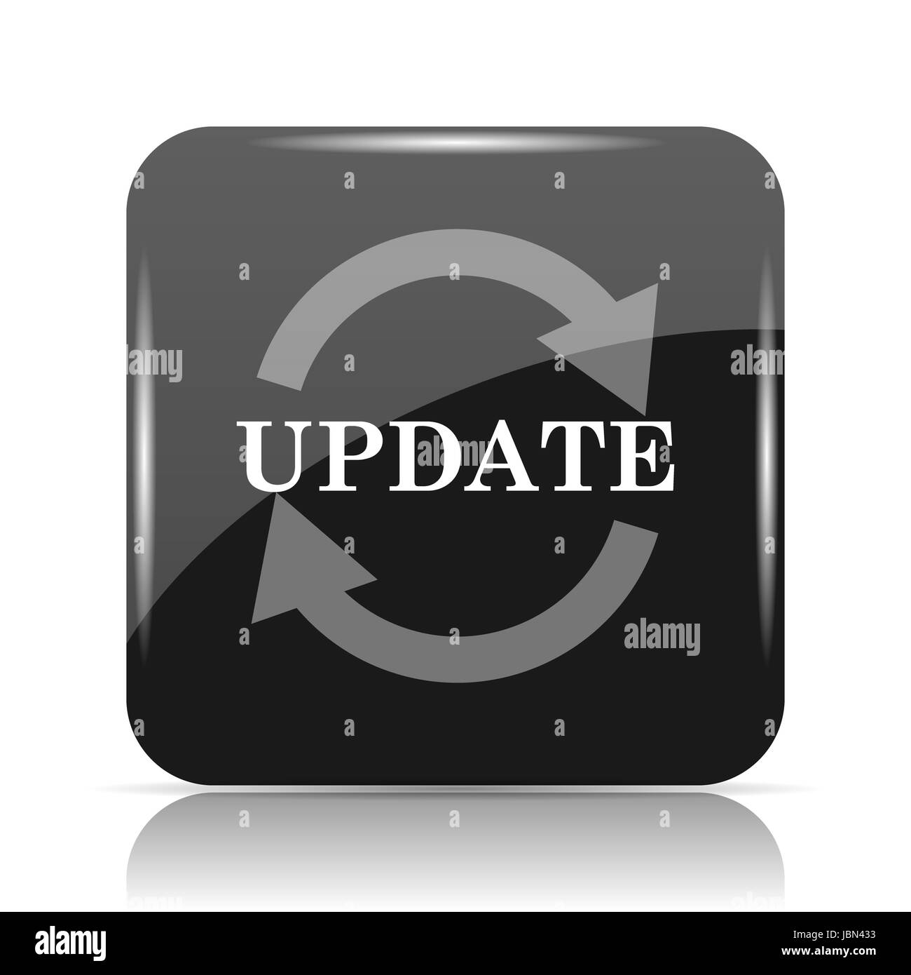 Update icon. Internet button on white background Stock Photo - Alamy