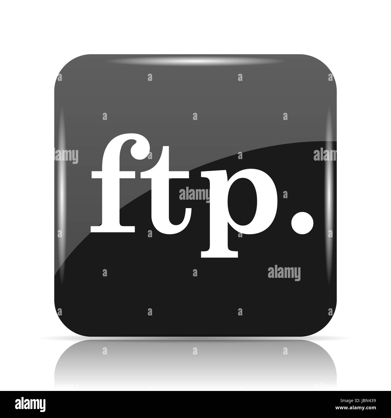 ftp. icon. Internet button on white background Stock Photo - Alamy