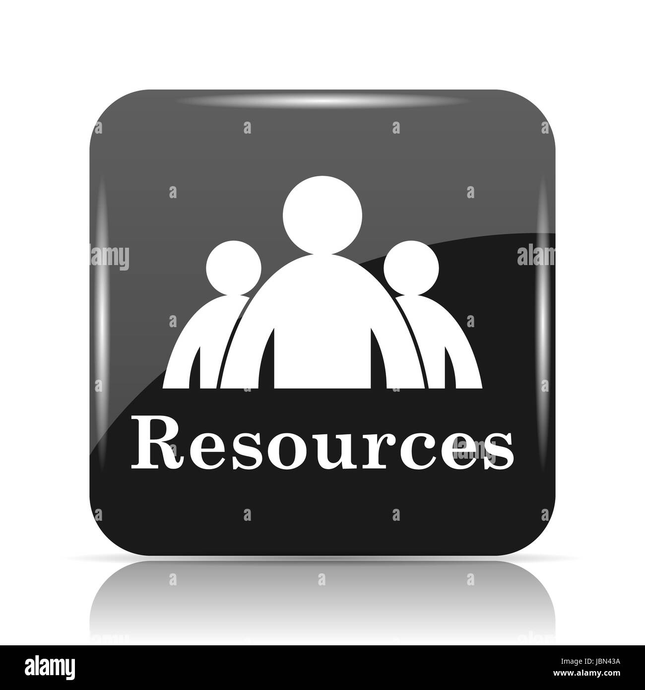 Resources icon. Internet button on white background Stock Photo - Alamy