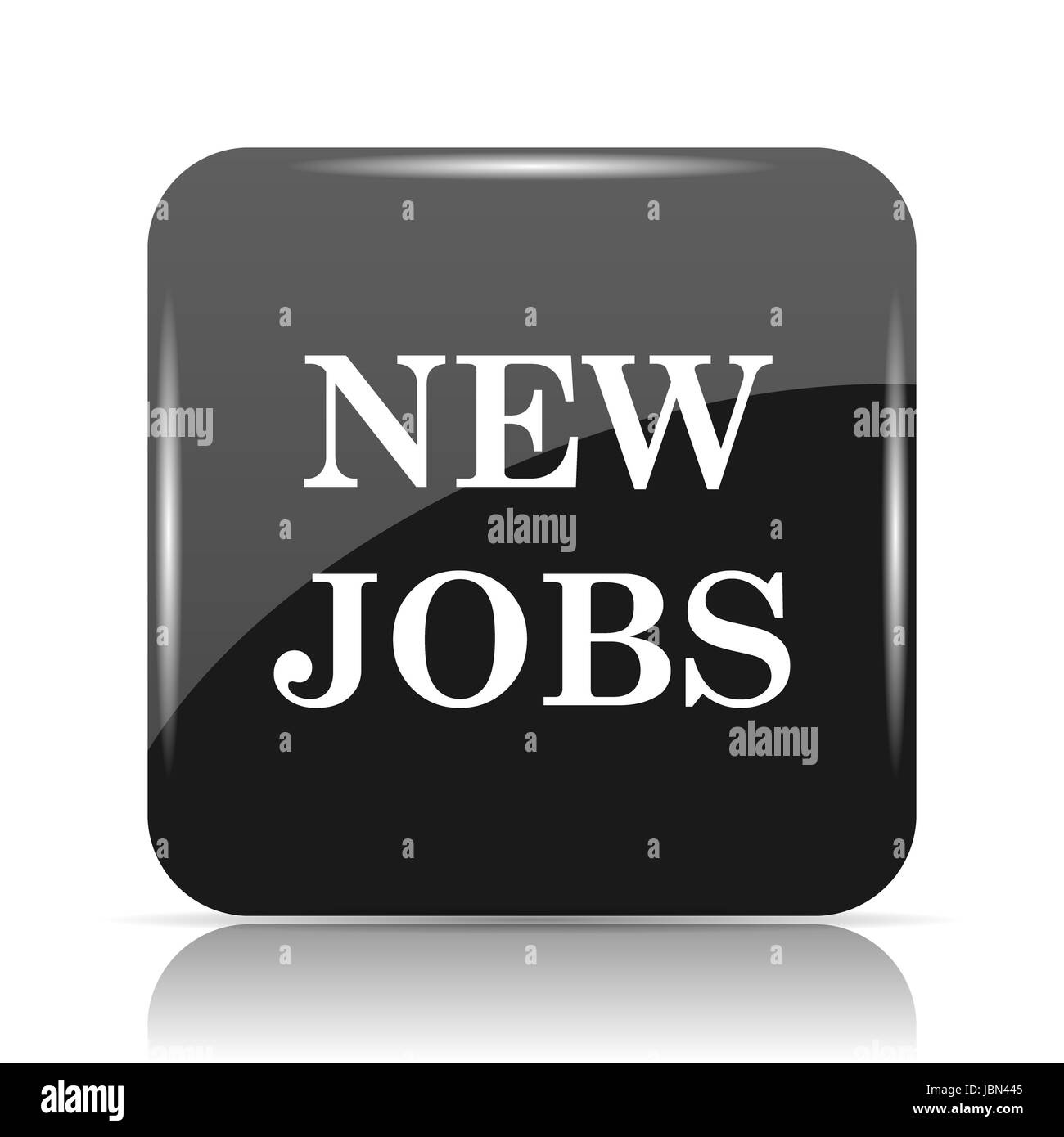 New jobs icon. Internet button on white background Stock Photo - Alamy