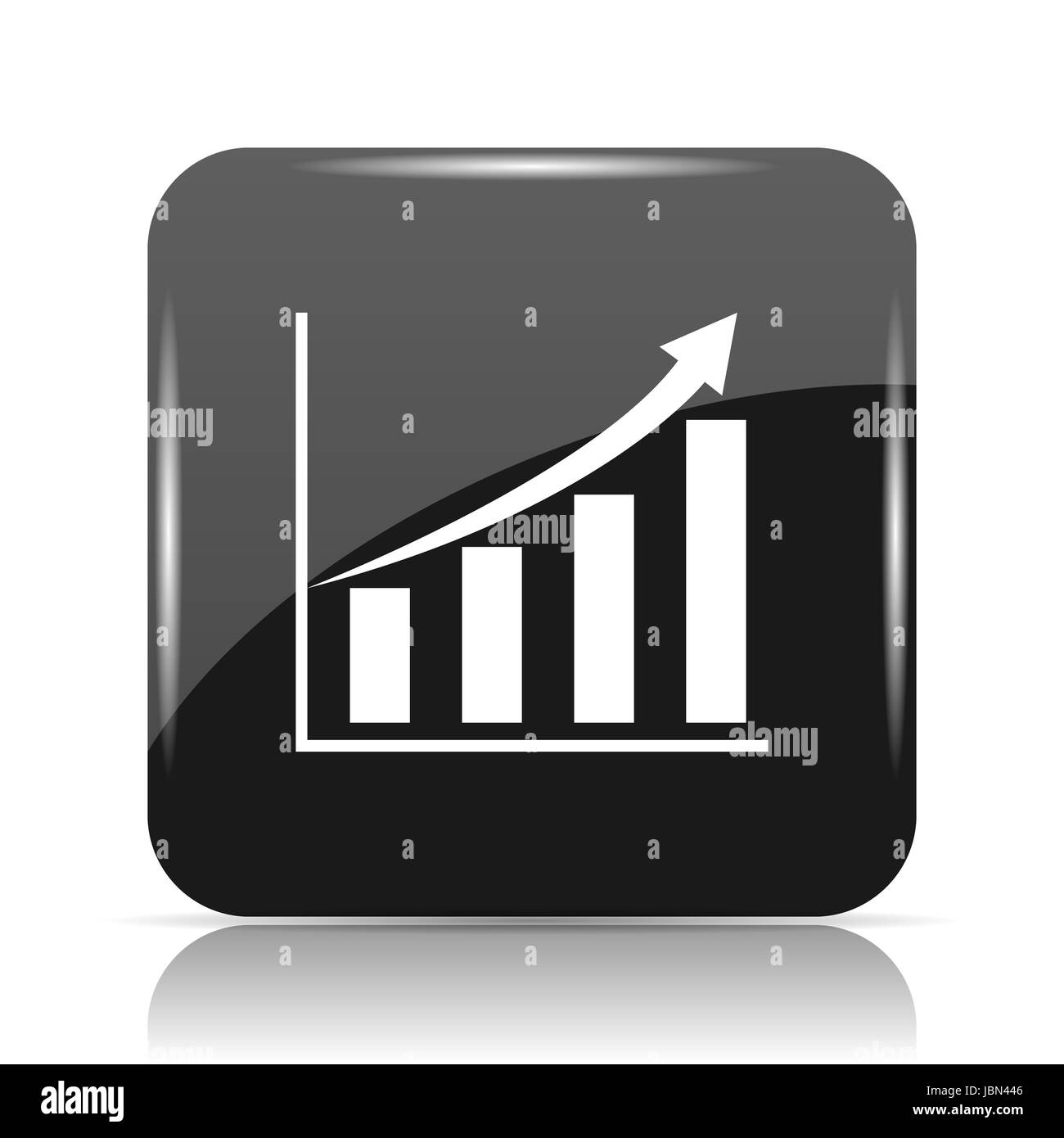 Chart icon. Internet button on white background Stock Photo - Alamy